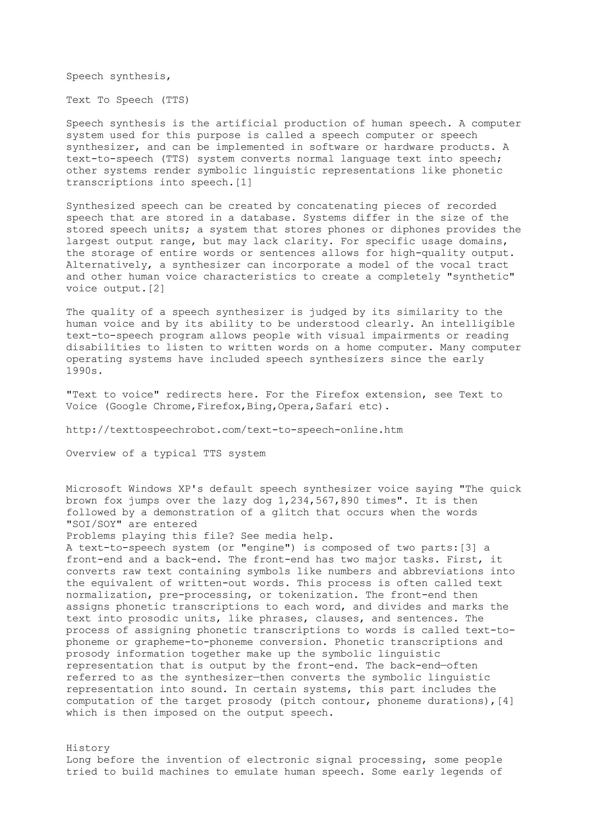 Text To Speech | PDF