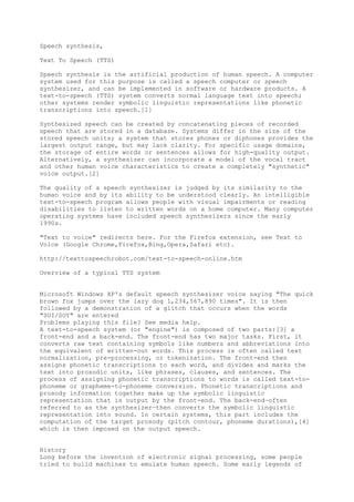 Text To Speech | PDF