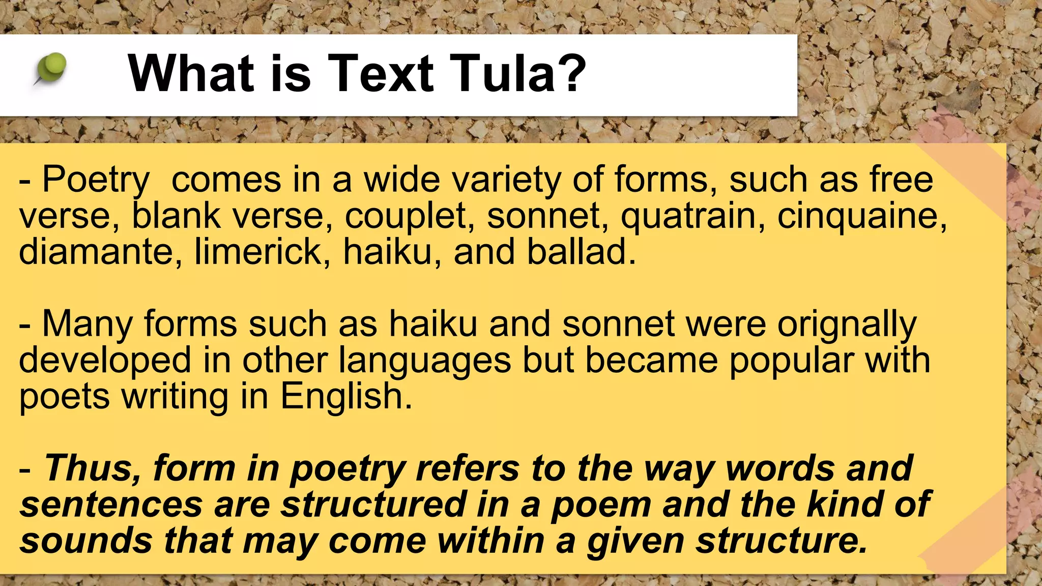 Text Tula (21st Century Literature) | PPTX