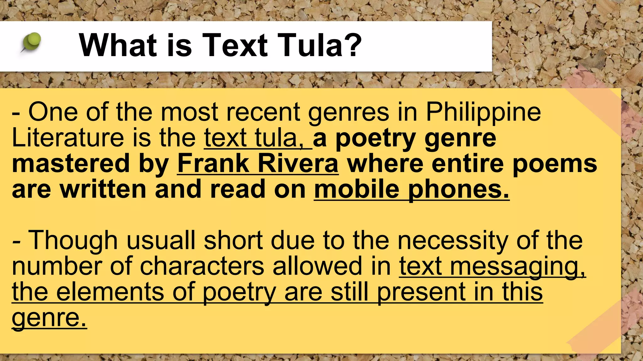 Text Tula (21st Century Literature) | PPTX