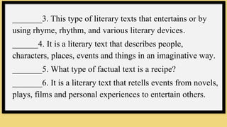 text type lesson in english powerpoint presentation | PPTX