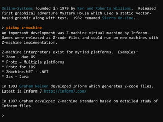 Text adventures & muds | PPTX | Board Games and Puzzles | Games and Puzzles