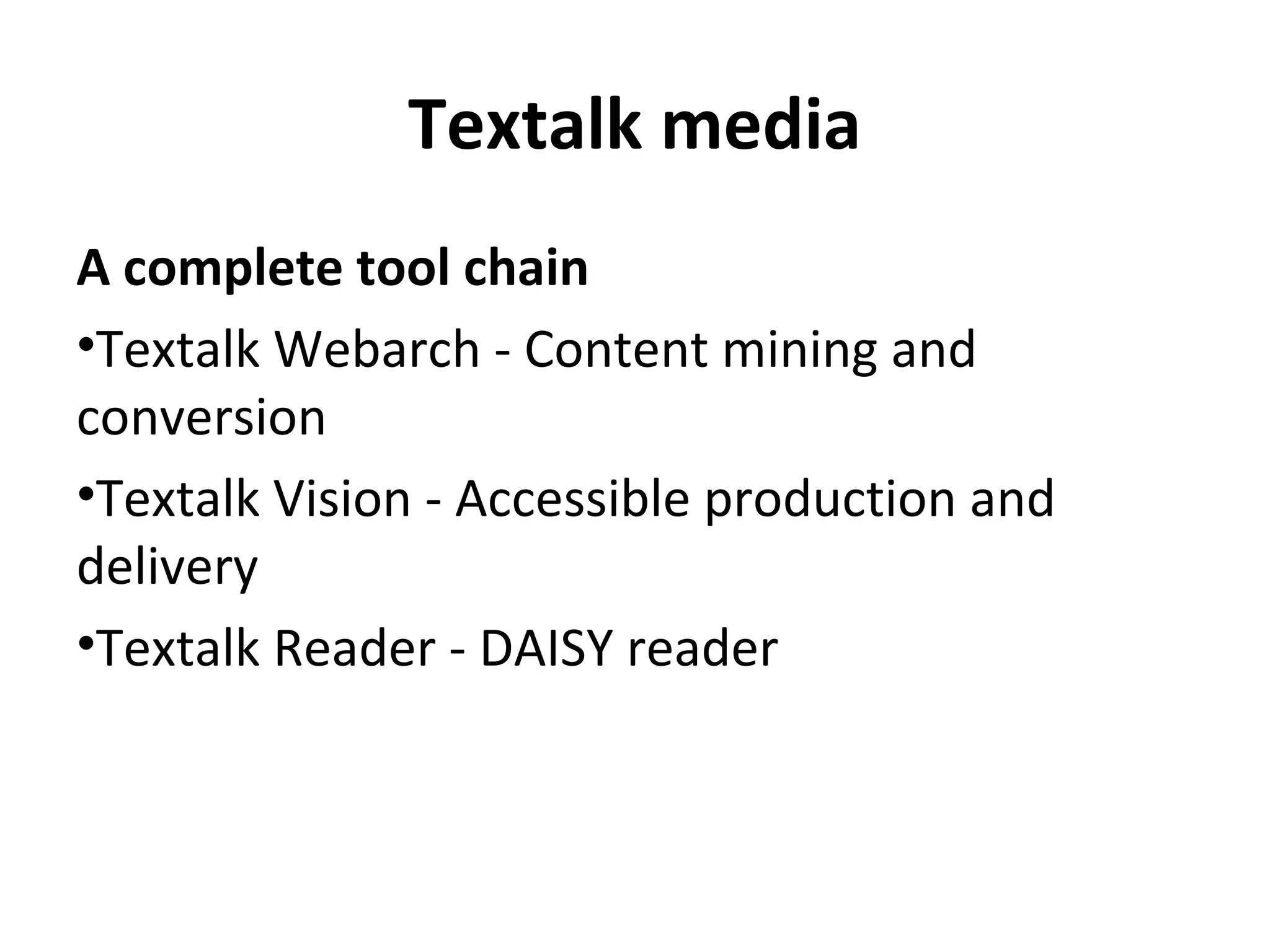Textalk Presentation | PPT
