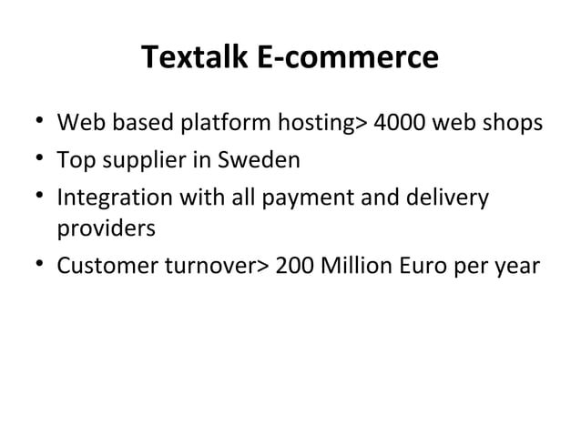 Textalk Presentation | PPT