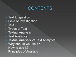 Text analysis | PPTX