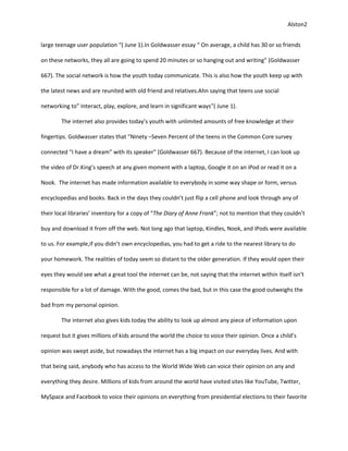 Text analysis essay | DOCX | Tablets and E-readers | Consumer Electronics