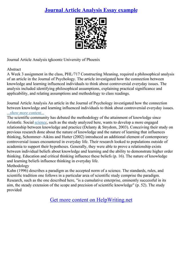 Text Analysis Essay Examples | PDF