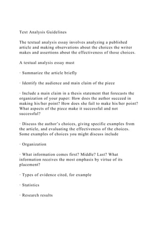 Text Analysis GuidelinesThe textual analysis essay involves an.docx