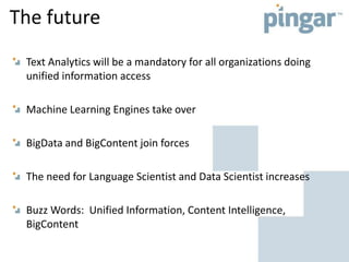 Pingar - The Future of Text Analytics | PPTX