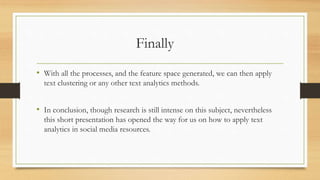 Text analytics in social media | PPTX