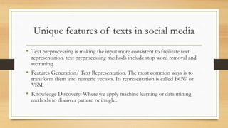 Text analytics in social media | PPTX