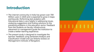 Text analytics on Shiksha Reviews | PPTX