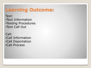 Text and call | PPTX