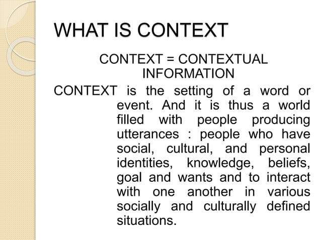 Text and context in discourse | PPTX