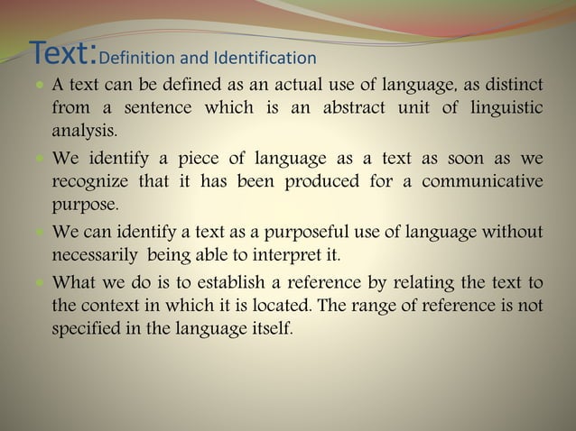 Text : Definition, Elaboration and Examples | PPT