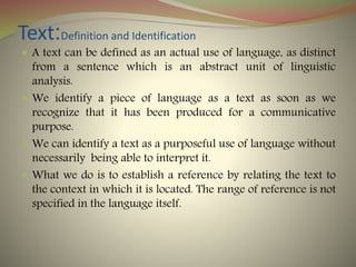 Text : Definition, Elaboration and Examples | PPT