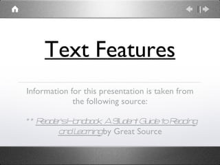 Text and graphic features | PPT