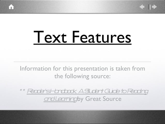 Text and graphic features | PPT