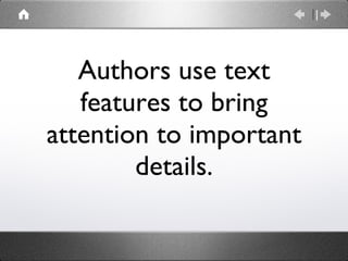 Text and graphic features | PPT