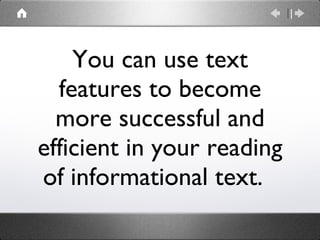 Text and graphic features | PPT