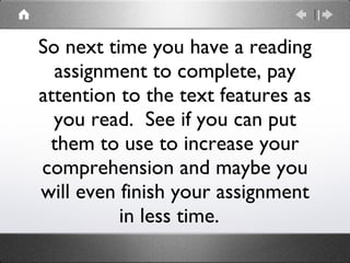 Text and graphic features | PPT