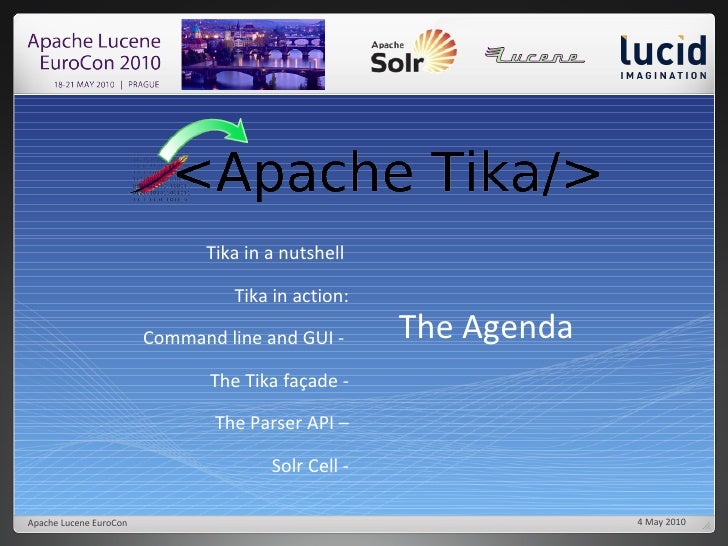 Text and metadata extraction with Apache Tika Text and metadata extraction with Apache Tika