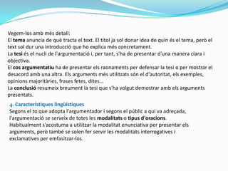 Text argumentatiu | PPT