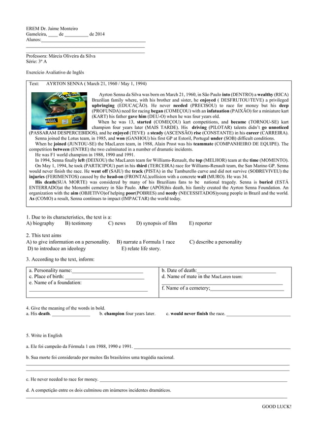 Text Ayrton Senna | PDF