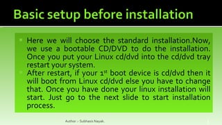 Text mode Linux Installation Part 01 | PPT