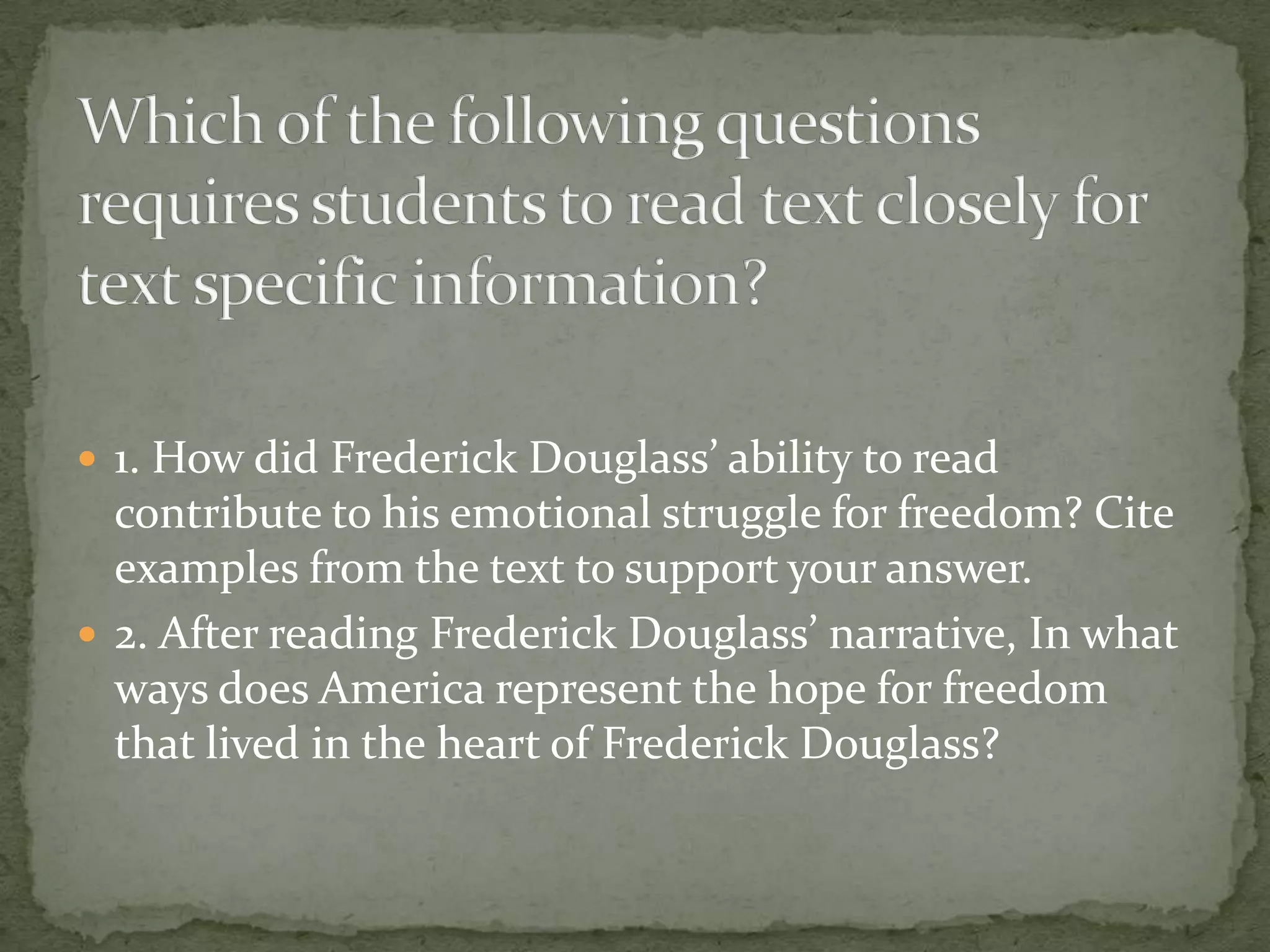 Text based questions and academic vocabulary | PPTX