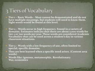 Text based questions and academic vocabulary | PPT