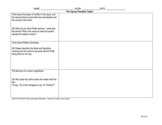 TextBasedQuestionsforTheCaybyTheodoreTaylor-1.docx