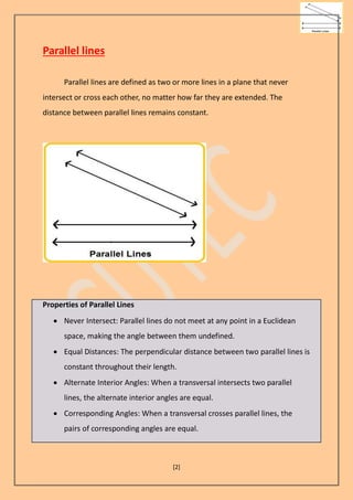 "Exploring Parallel Lines: Properties and Theorems" | PDF
