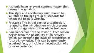 What is Textbook ? Features of a good Textbook | PDF