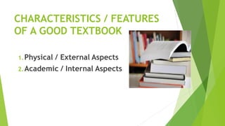What is Textbook ? Features of a good Textbook | PDF