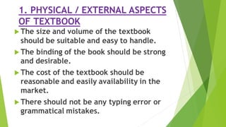What is Textbook ? Features of a good Textbook | PDF