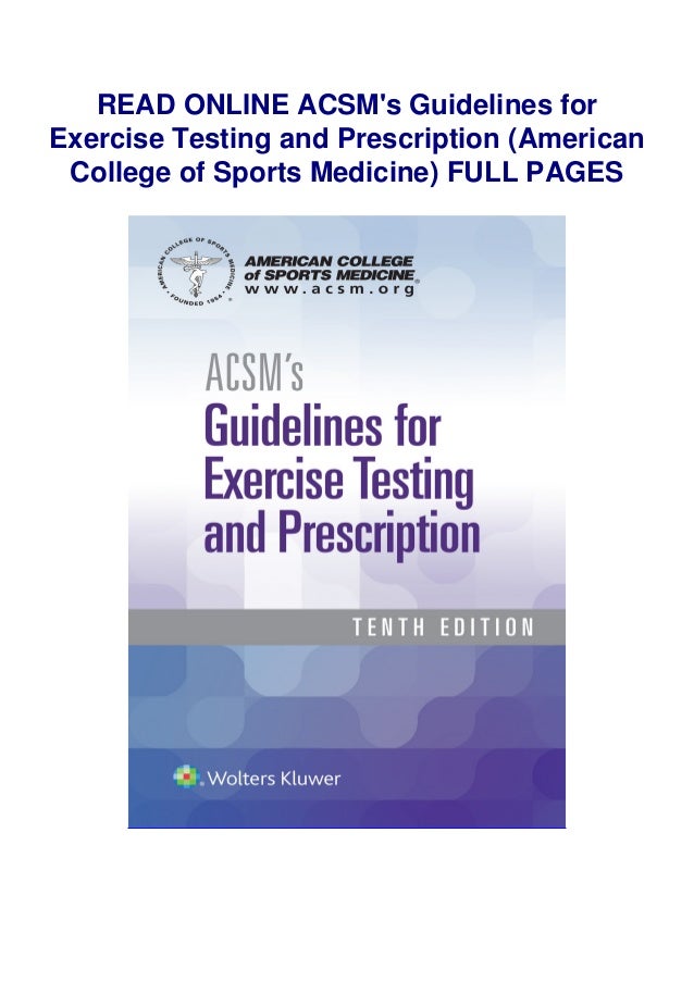 textbook$ ACSM's Guidelines for Exercise Testing and Prescription (American