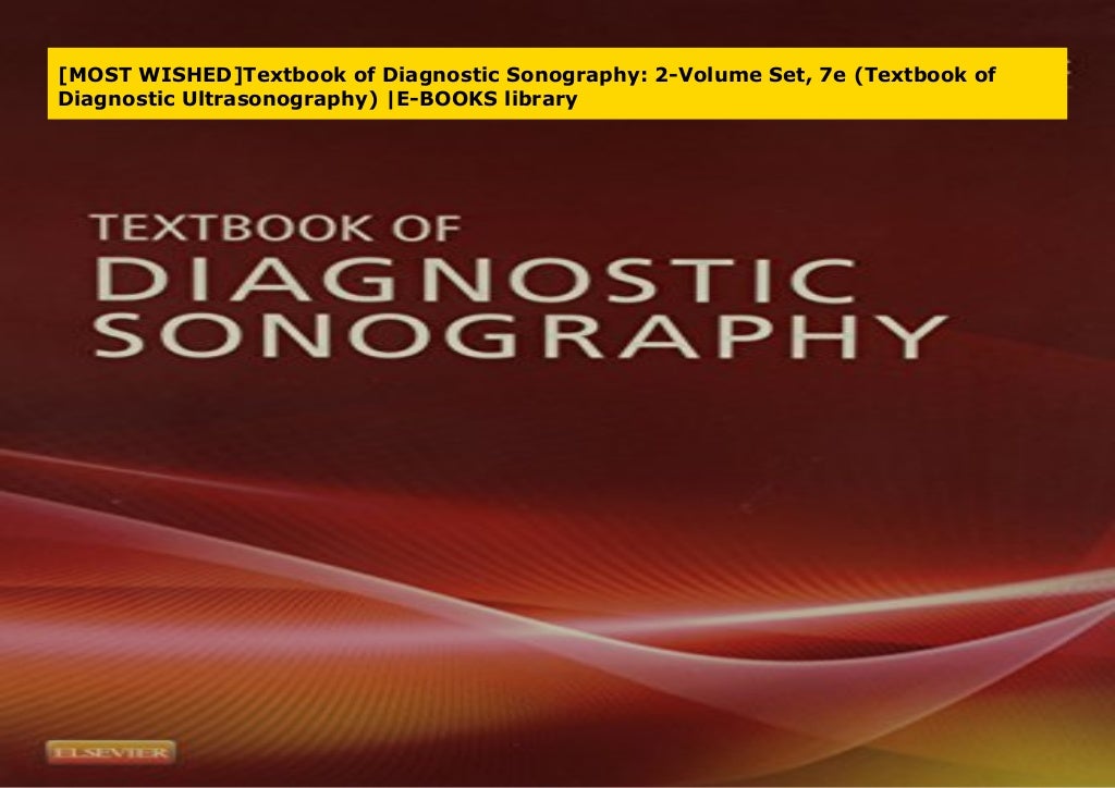 [most Wished]textbook Of Diagnostic Sonography 2 Volume Set 7e