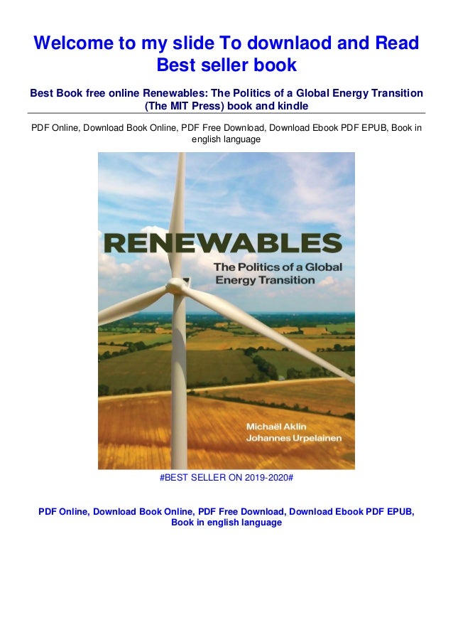 textbook$ Renewables: The Politics of a Global Energy Transition (The MIT