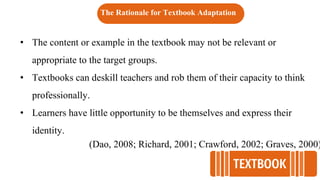 Textbook Adaptation evaluation and practice | PPTX