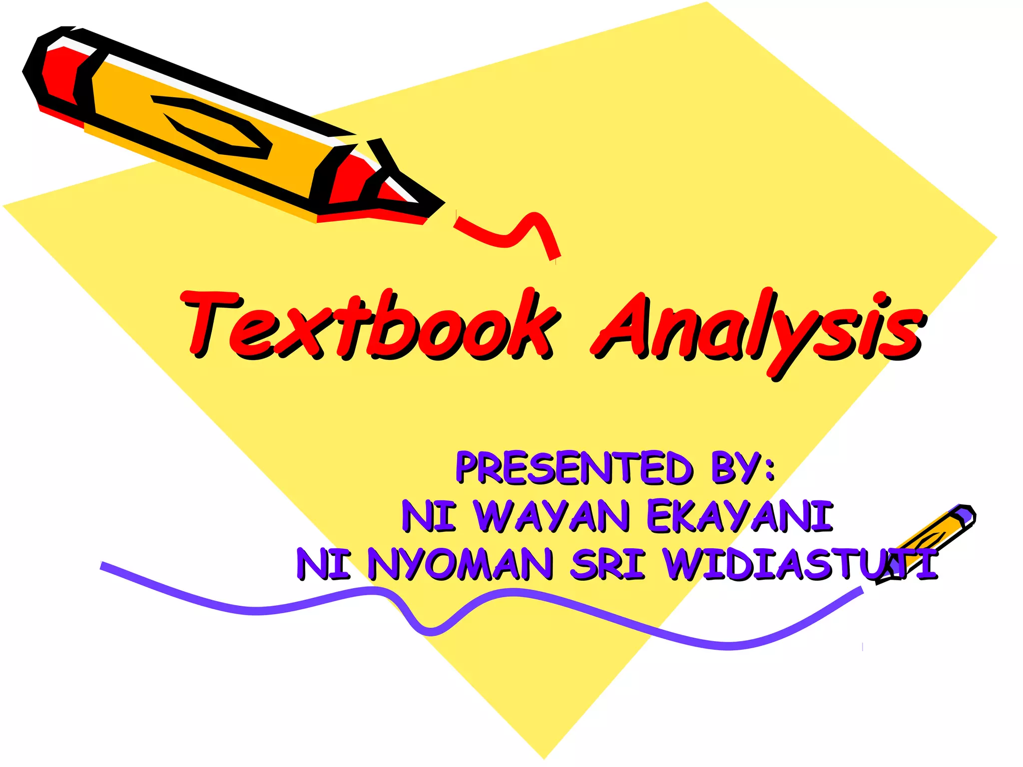 Textbook analysis | PPT