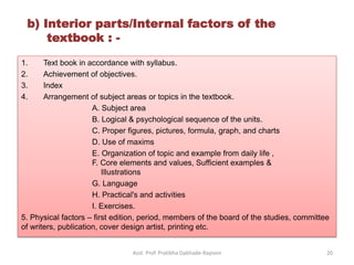 Textbook analysis : By Asst. Prof. Pratibha Dabhade-Raysoni | PDF