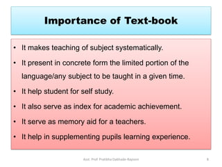 Textbook analysis : By Asst. Prof. Pratibha Dabhade-Raysoni | PDF
