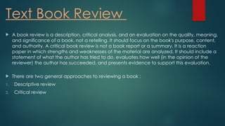 TEXTBOOK ANALYSIS.pptx Textbook analysis is defined as a procedure used ...