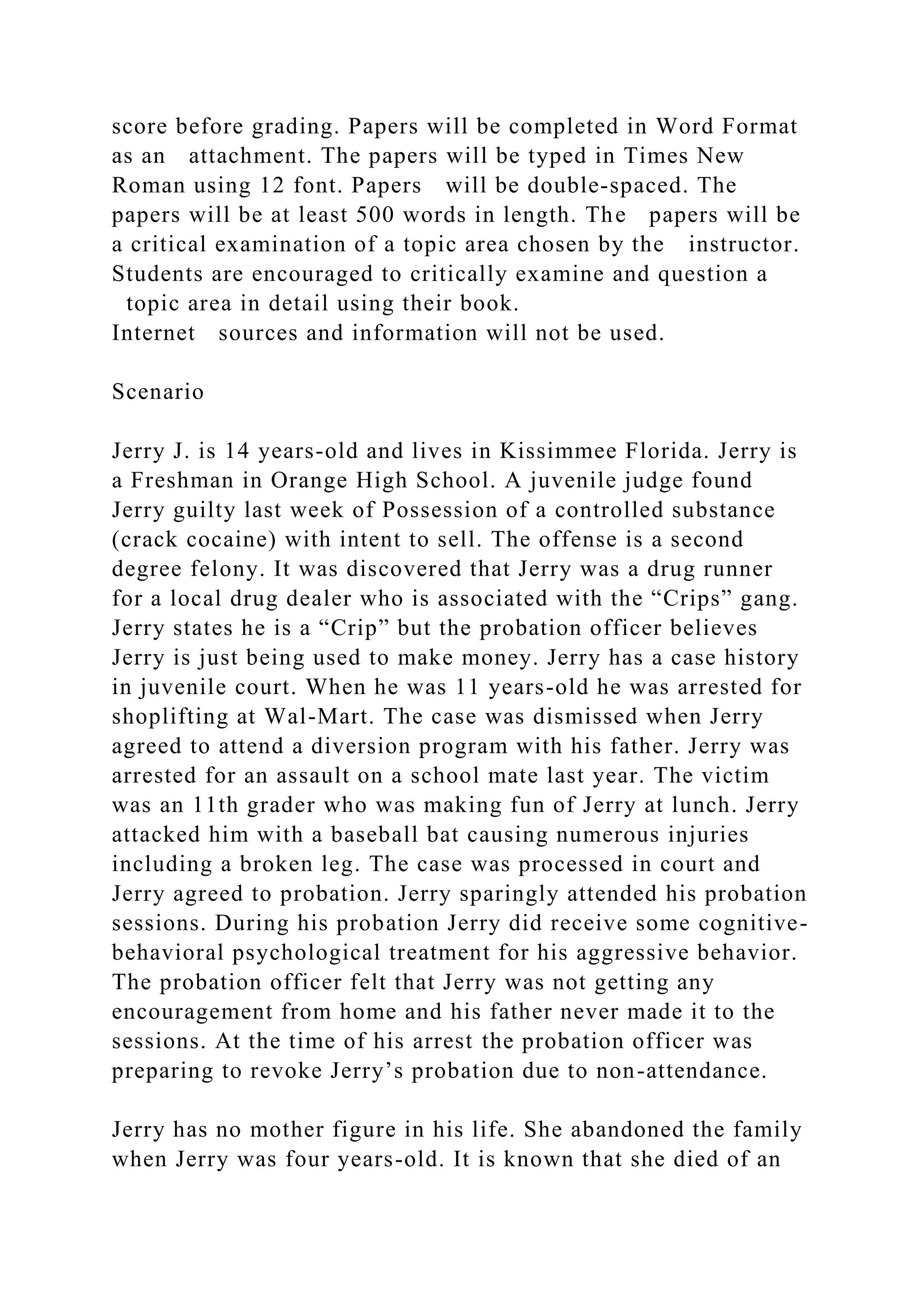TextbookChampion, D. (2010). The Juvenile justice system .docx