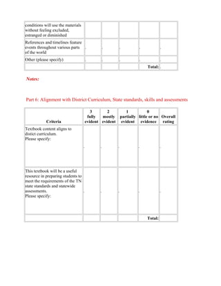 Textbook Evaluation Checklist | DOC