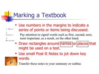 Textbook Highlighting and Marking | PPT