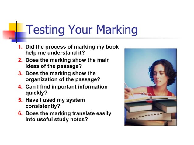 Textbook Highlighting and Marking | PPT | Educational Assessment ...