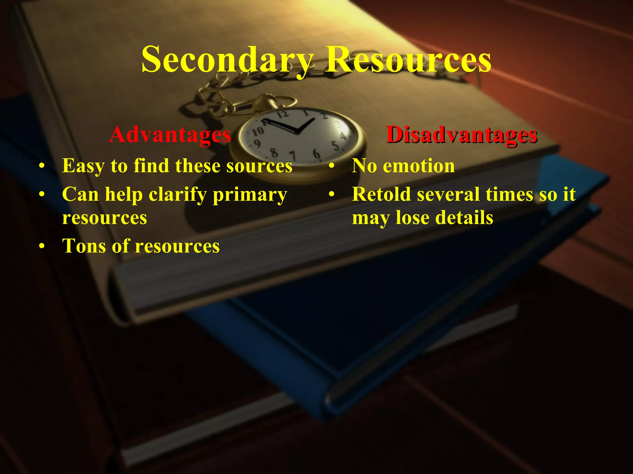 Textbook & primary secondary sources - web | PPT