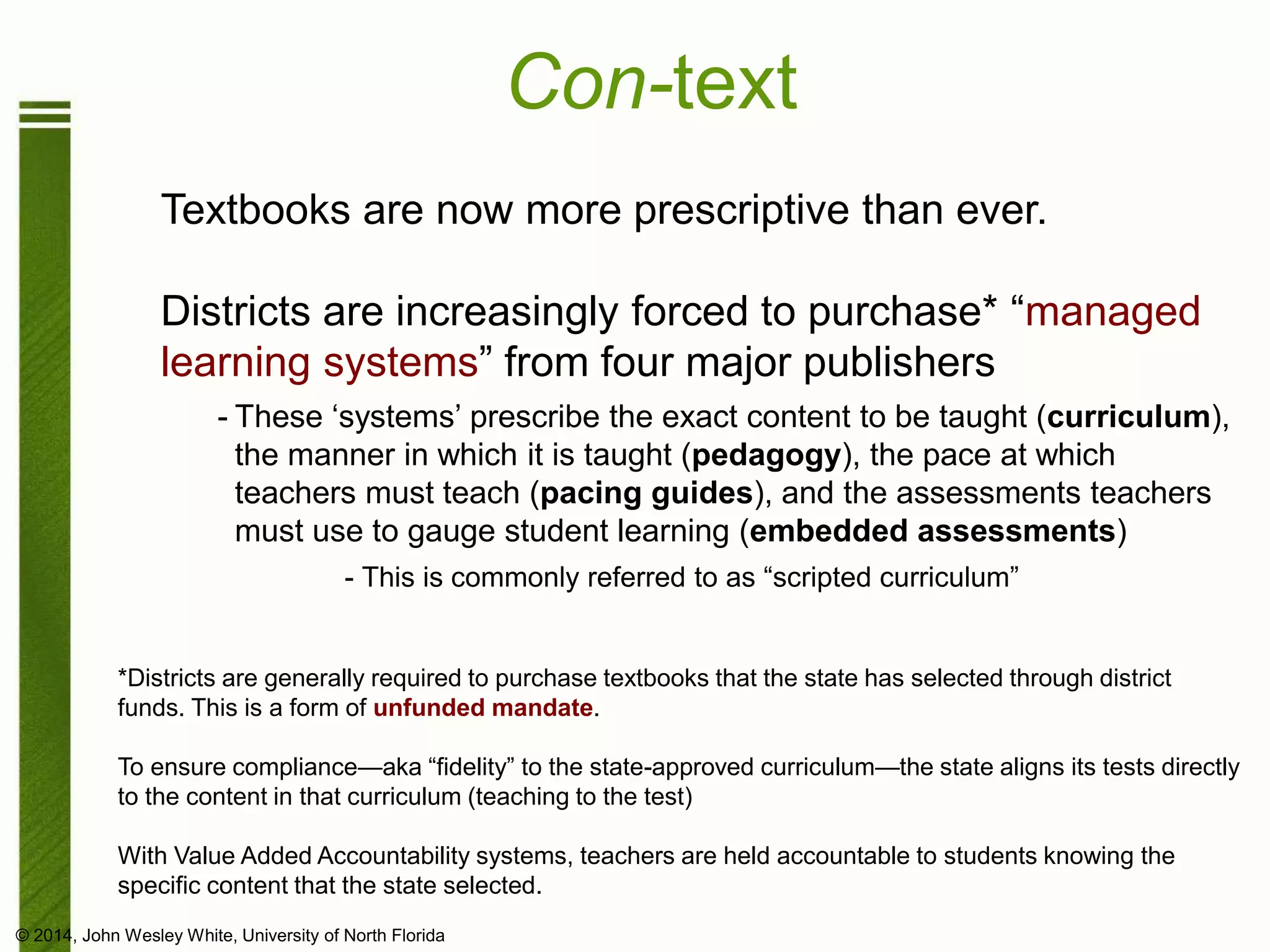 Textbooks and the problem with official knowledge | PPT